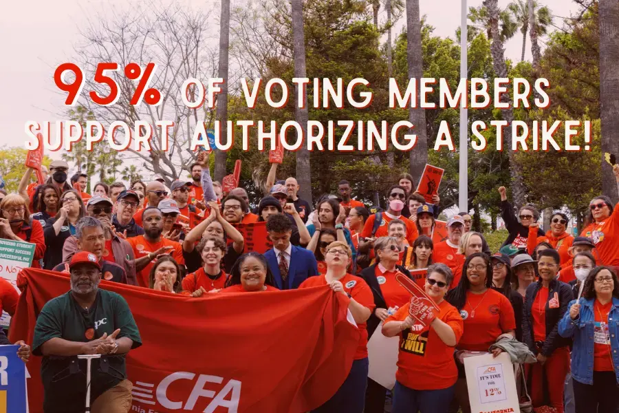 95% of Voting CFA Members Support Authorizing a Strike as Factfinding ...